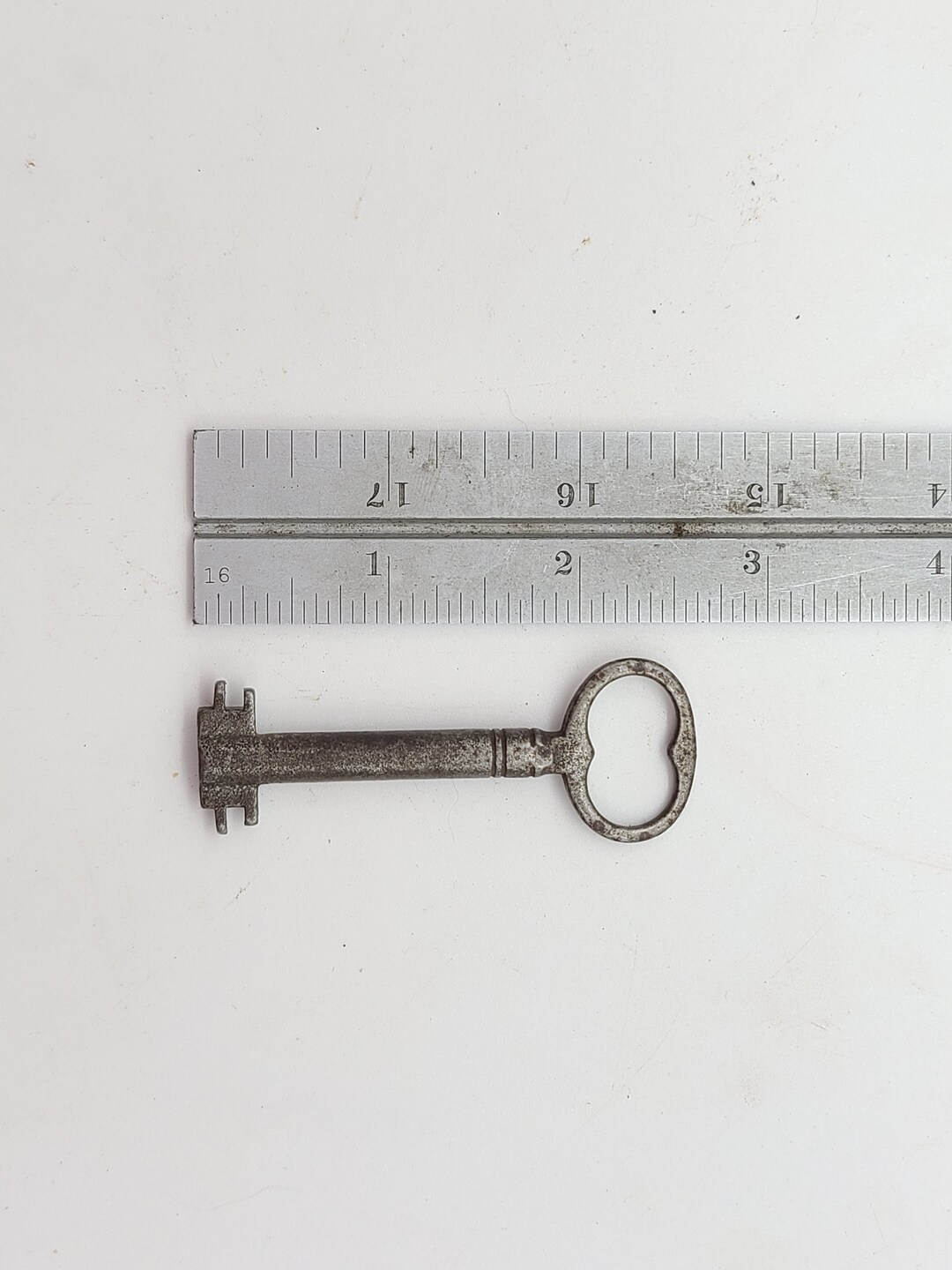 Antique 2 Bit Cabinet Door Drawer Furniture Padlock Key Long Barrel ...