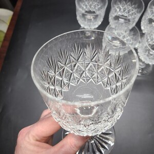 Set of 8 Thomas Webb Wellington Pattern Cut Crystal Wine Glasses 5 3/4 ...