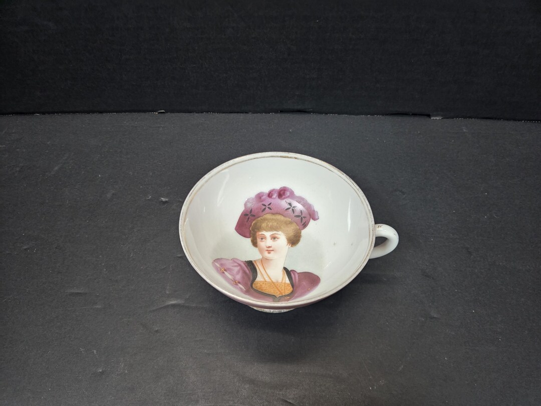Antique Hand Painted French China Tea Cup W/ Hand Painted Woman - Etsy