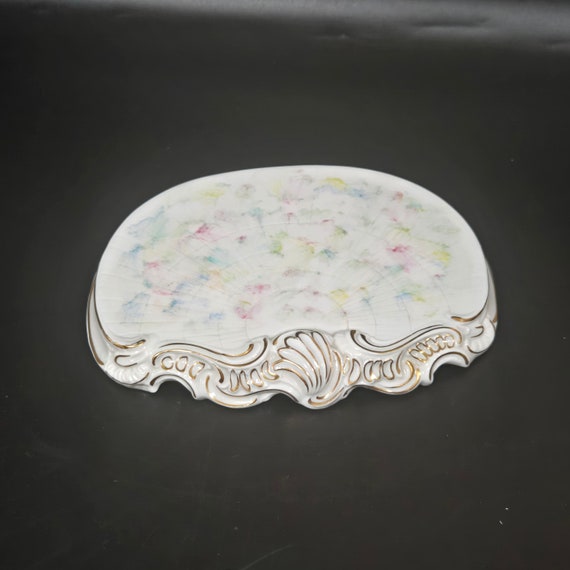 Dresden Porcelain Victorian Dresser Tray Hand Painted… - Gem
