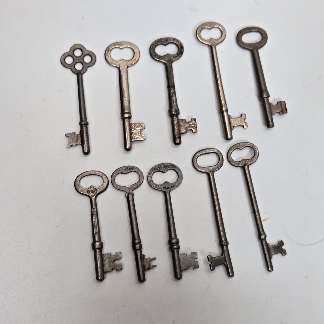 Lot of 10 Mixed Antique Skeleton Keys Door Mortise Lock Keys 1800s - Etsy