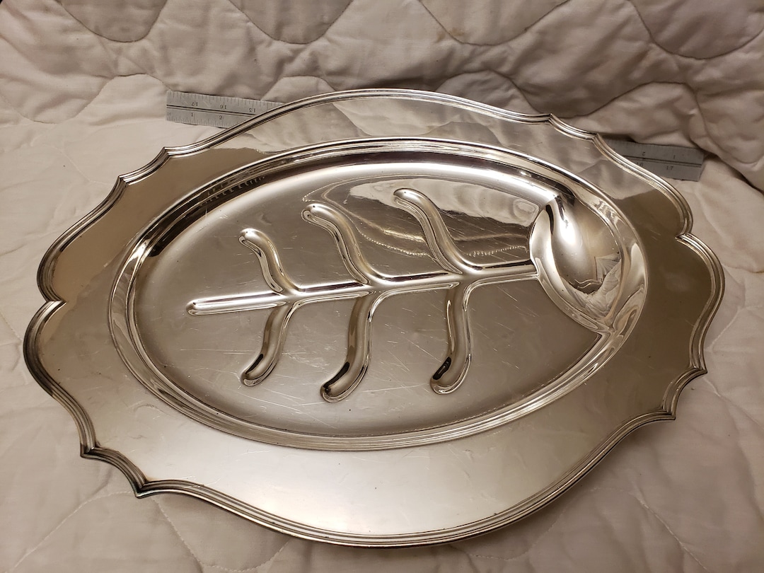 Large EGW&S EPNS Silver Plated Meat Serving Tray 17 X 13" - Etsy
