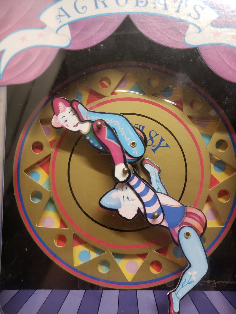 Vintage Dreamy Jasters Acrobats Musical Shadow Box With - Etsy