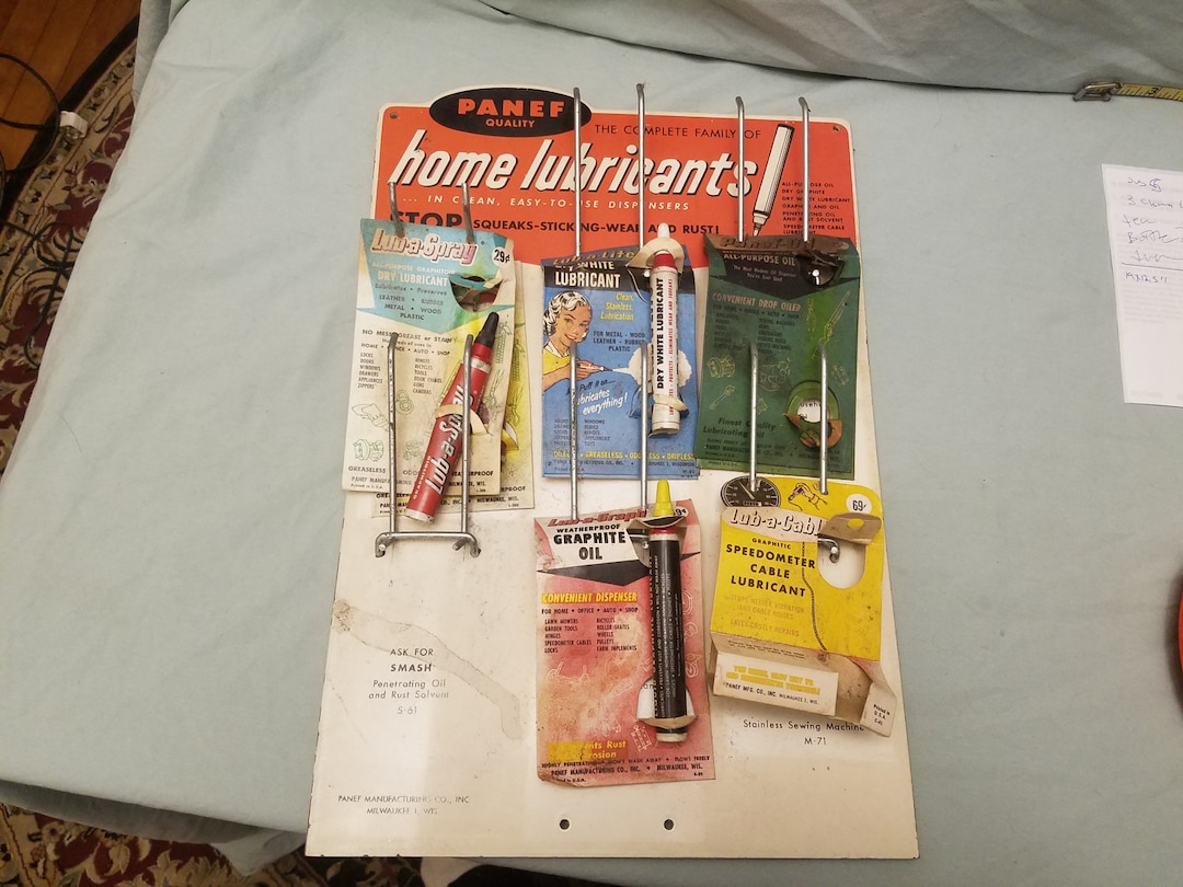 Vintage Panef Home Lubricants Store Display With Original Packages ...