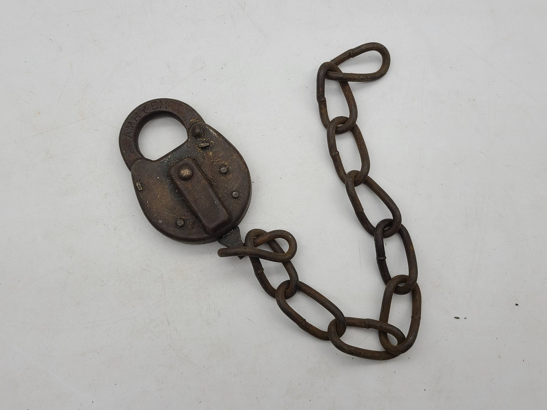 Antique Yale Brass Padlock Marked ARMY EX W/ Chain NO Key - Etsy