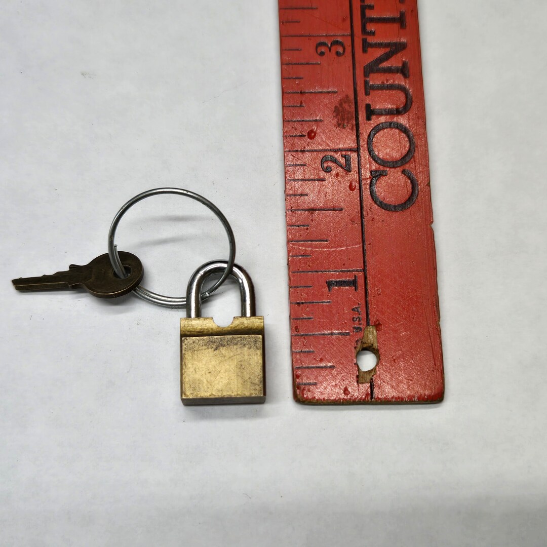 Vintage Unusual Tiny Padlock Side Keyhole for Suitcase Luggage or ...
