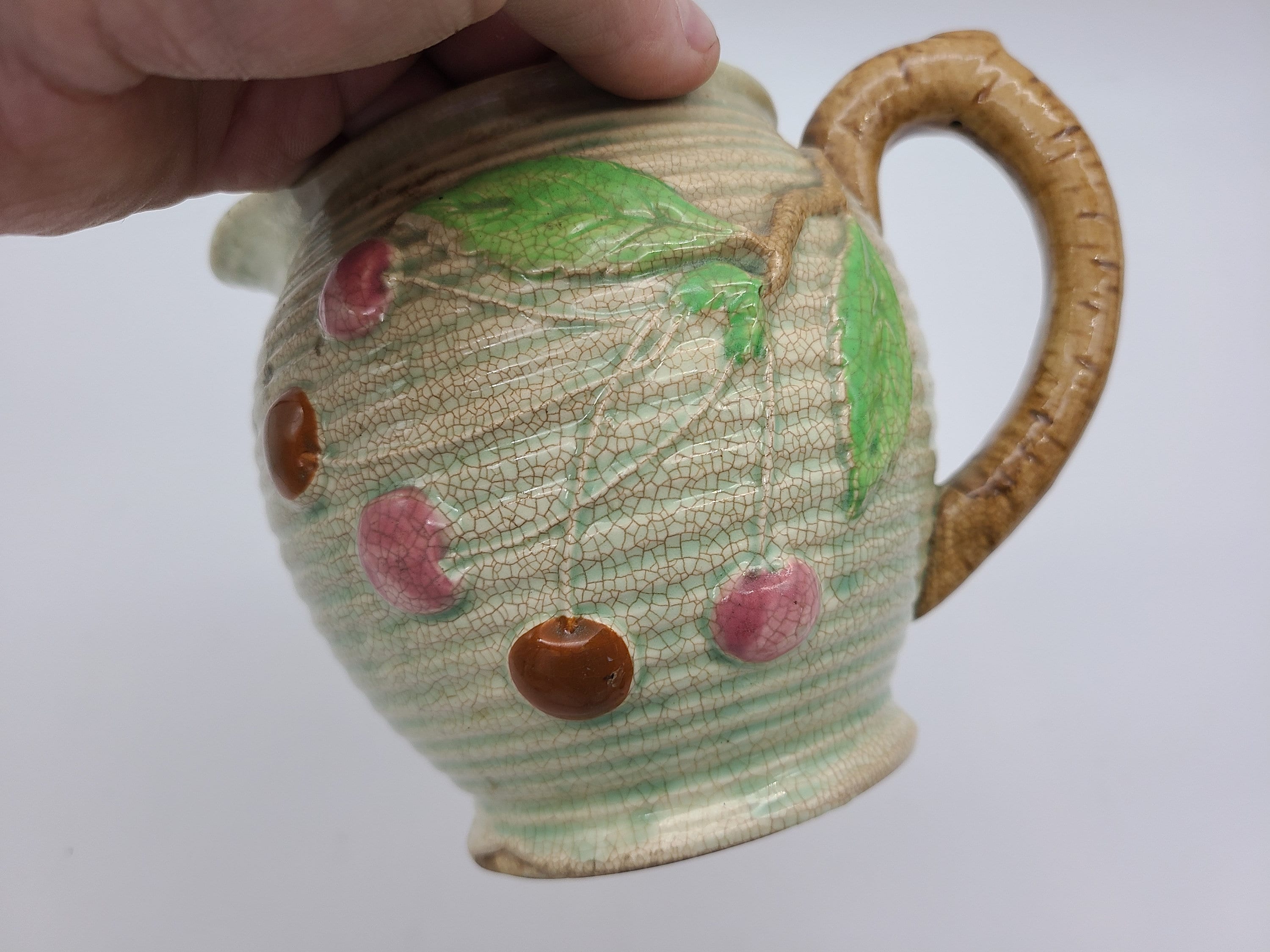 Very Old Made in Japan Pitcher Majolica Style Cherry Pattern - Etsy