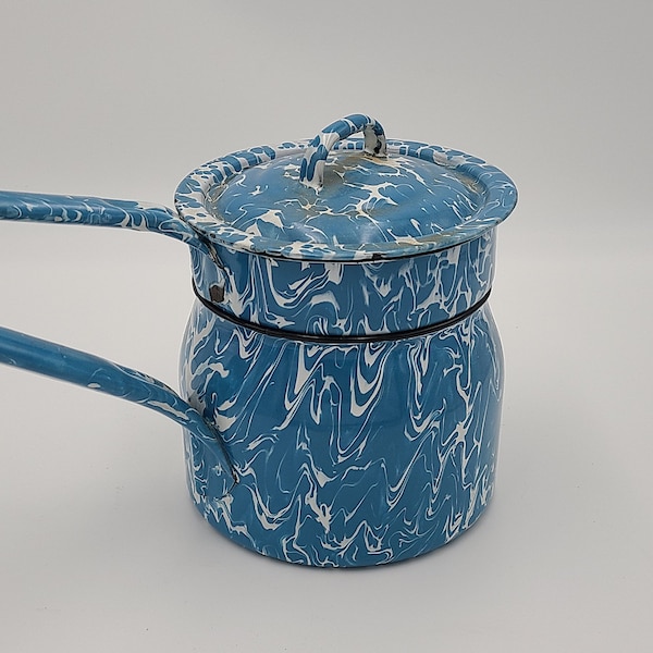 Graniteware Double Boiler - Etsy