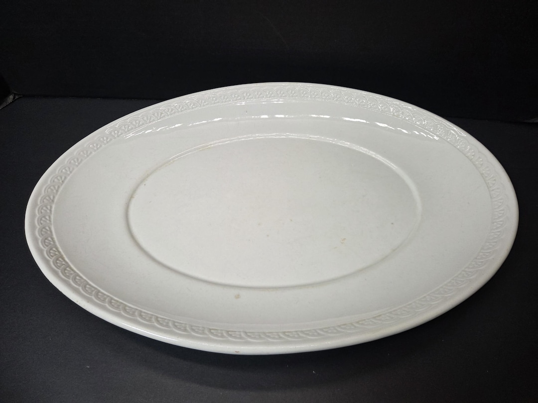 Royal Ironstone Johnson Brothers Fancy Edge Platter 15 X 10 1/2" - Etsy