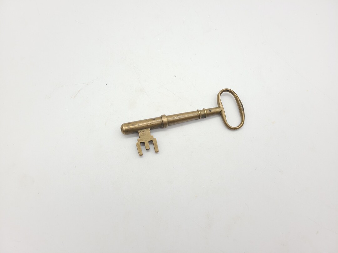 Antique S0lid Brass Unusual Skeleton Key 1800s Door Lock Key - Etsy