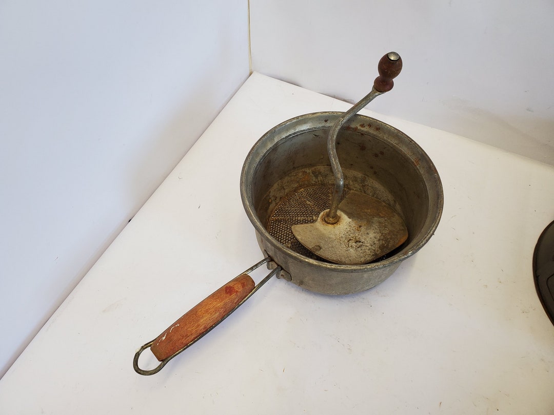 Antique Foley Food Mill With Red Wood Handles - Etsy