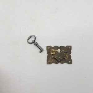 Antique Brass Jewelry Box or Small Chest Lock With Key NO Latch - Etsy