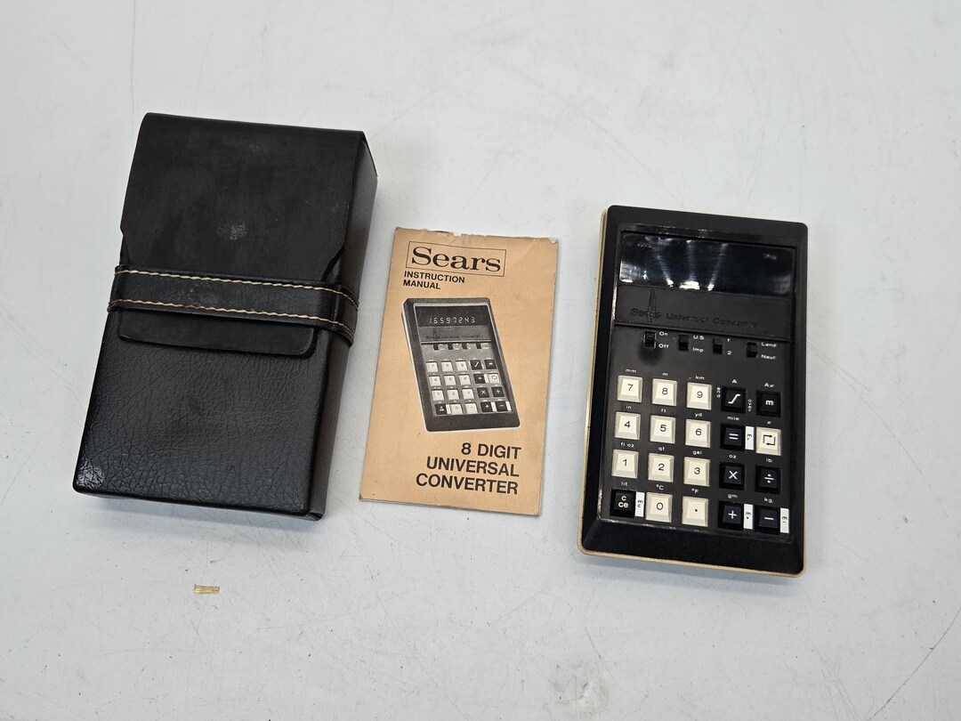 Vintage Sears 801.58840 Calculator in Case With Book WORKS - Etsy