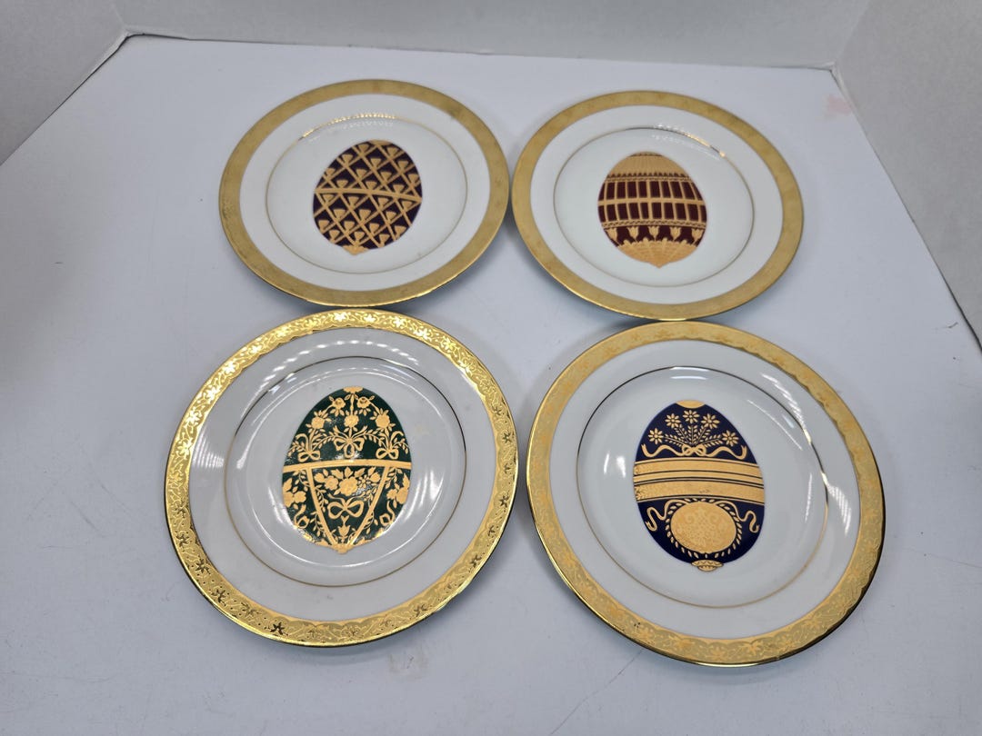 Set of 4 Murifield Celebrity Faberge Egg Plates 8" Luncheon/salad - Etsy