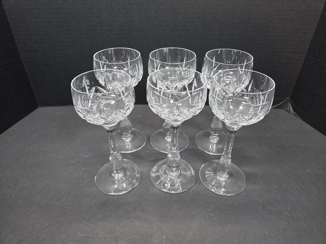 Set of 6 Stuart Crystal Glengarry Cambridge Wine Hocks Glasses 6 7/8 ...