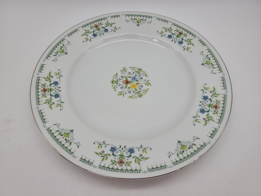 Cotillion Juliet International China Green Flower Large Dinner Plate ...