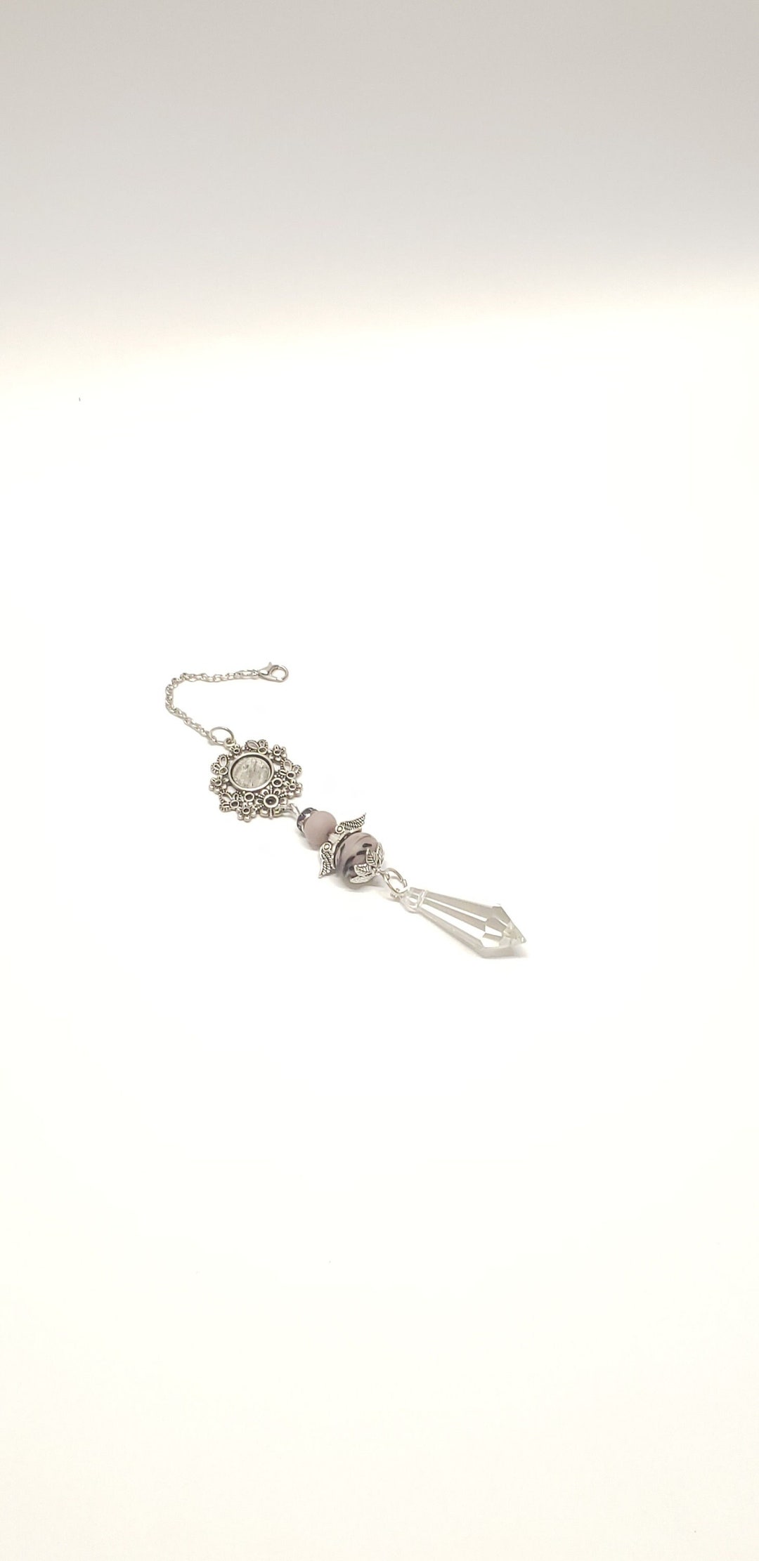 Handmade Guardian Angel Photo Frame & Vintage Cut Crystal Ornament or ...