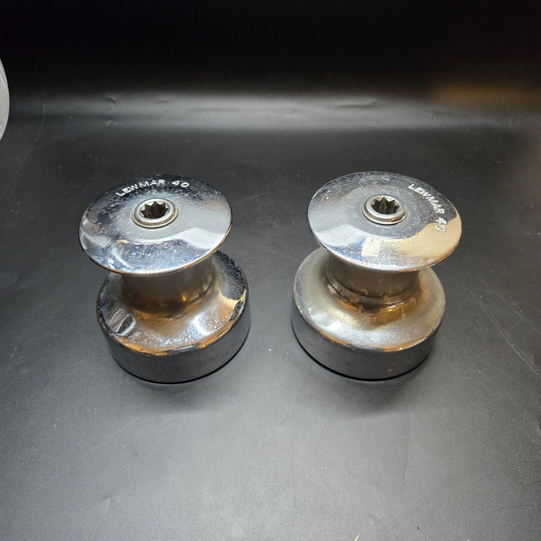 Pair Lewmar 40 Two Speed Chrome Winches Winch for Sailboats WORKING. - Etsy