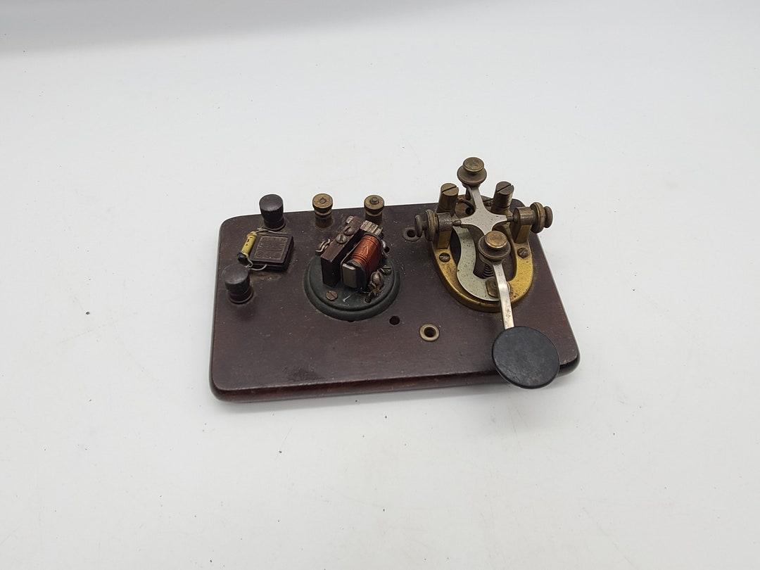 Antique Morse Code Keyer Setup on Wood Plank - Etsy