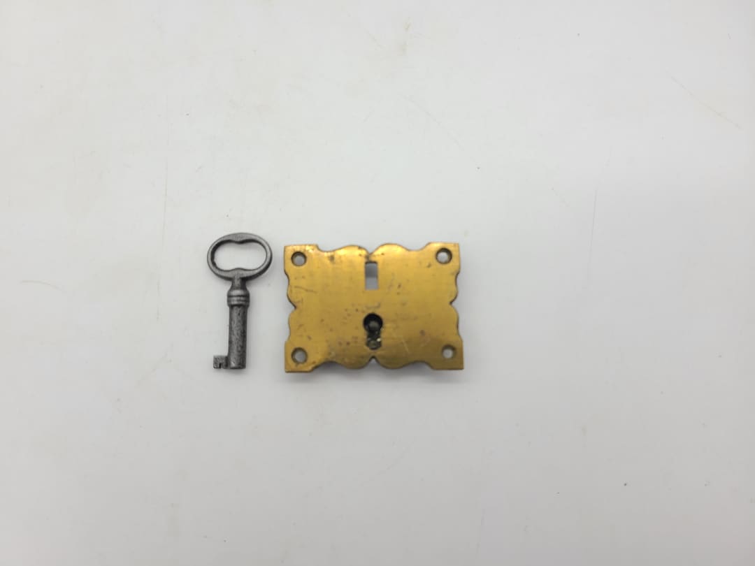 Antique Brass Jewelry Box or Small Chest Lock With Key NO Latch - Etsy
