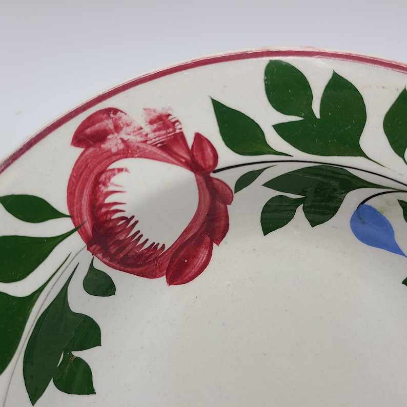 Antique Ironstone Hand Painted Stick Spatter Style Marked - Etsy