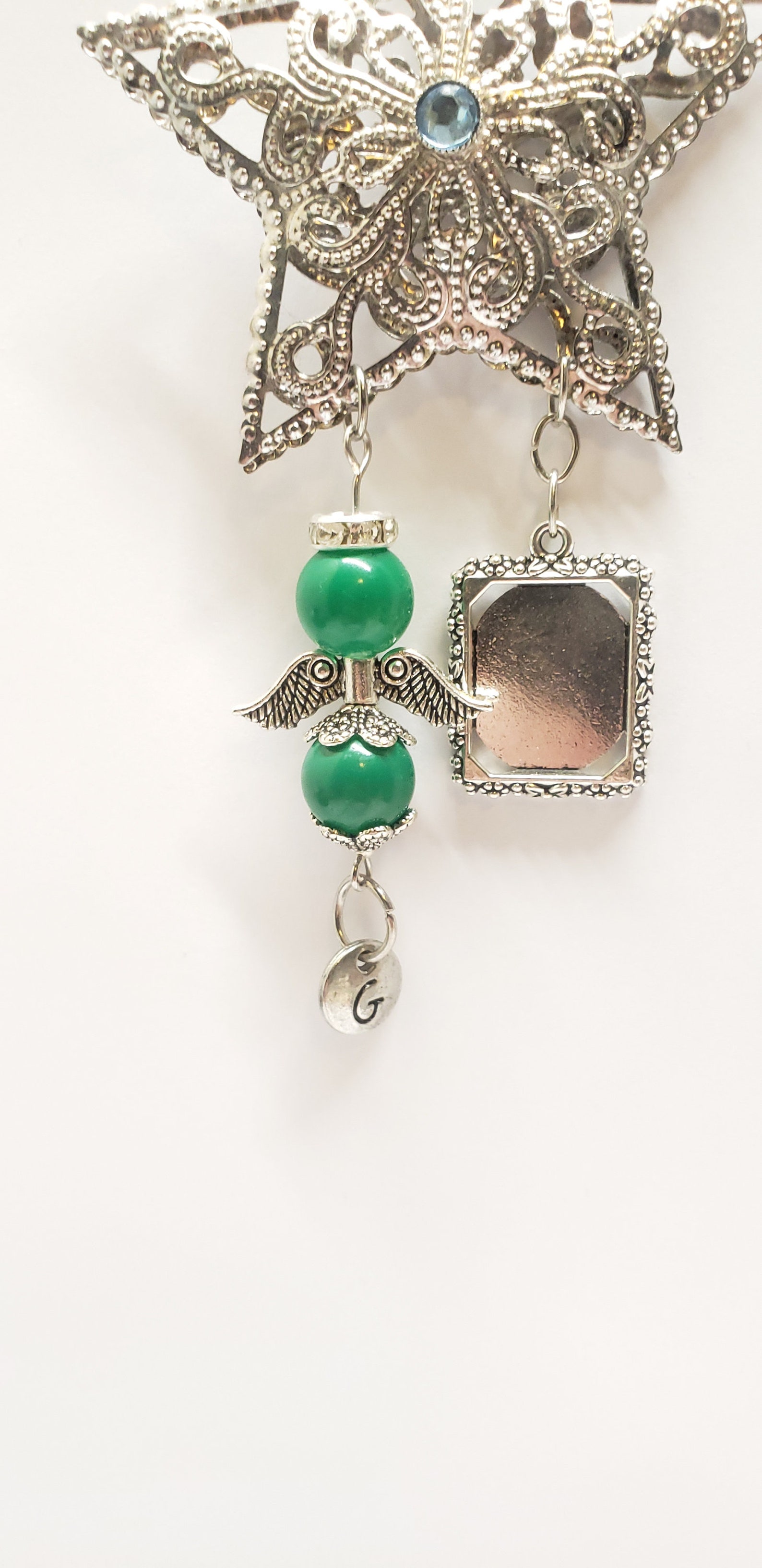 Guardian Angel Initial Letter Memorial Charm or Keepsake Car - Etsy