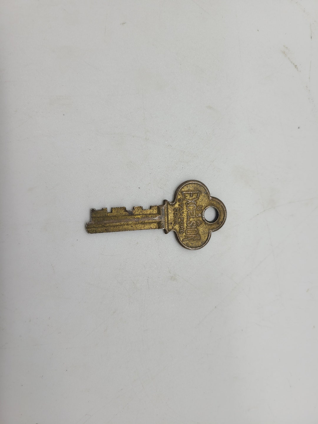 Antique Original Excelsior 5951 Trunk Steamer or Luggage Suitcase Key ...