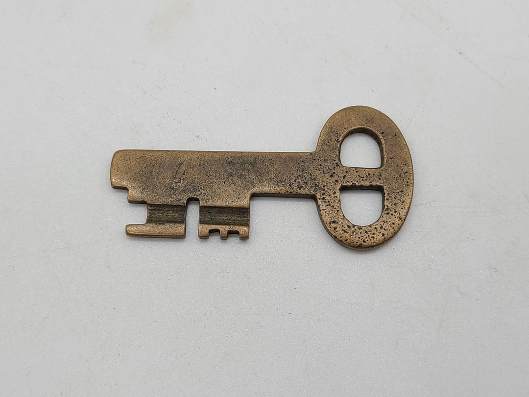 Antique Thick Heavy Duty Flat Brass Key 2 - Etsy