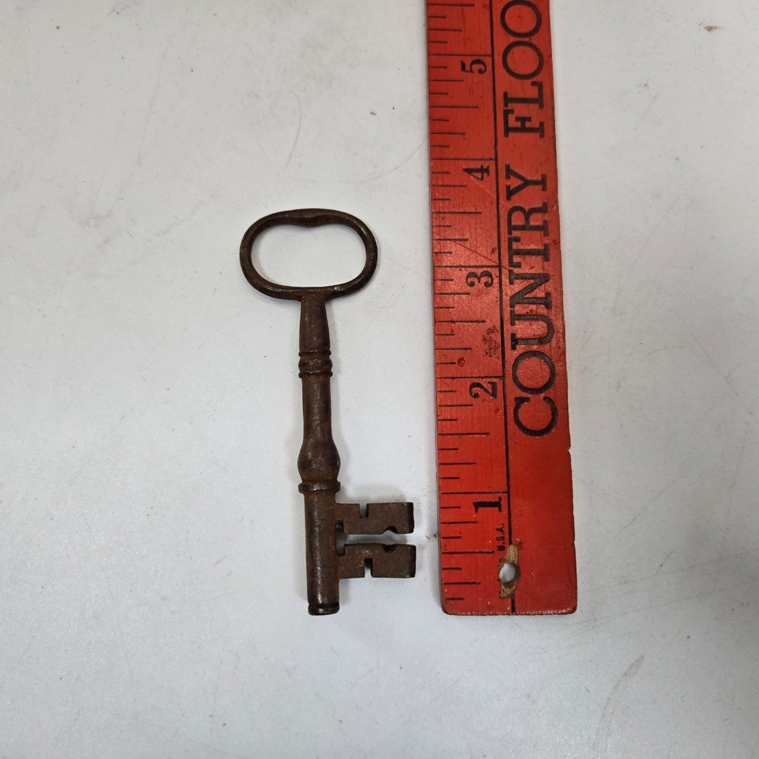 Antique Ornate Bit Iron Jail, Church, Castle, Chateau Prison Key 1800s ...