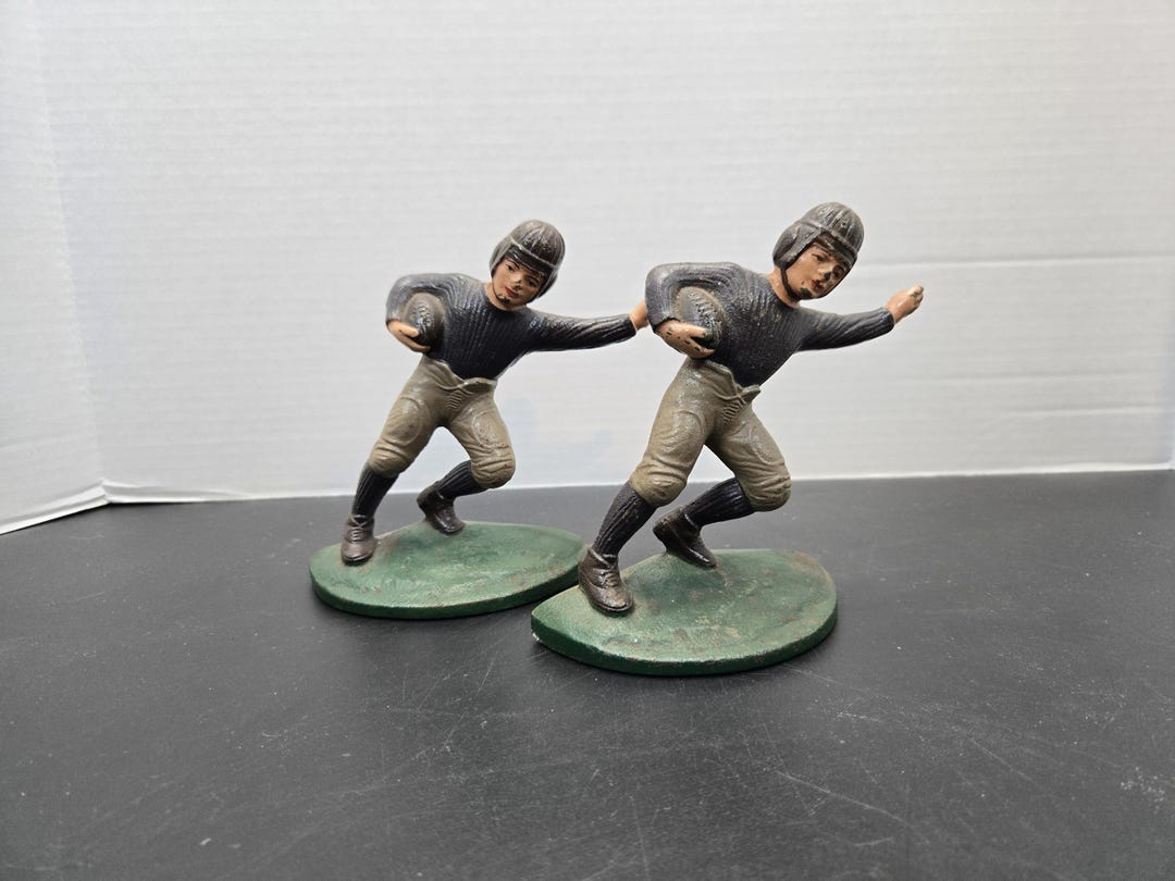 Pair of Rare Antique Hubley Cast Iron Football Players Bookends or ...