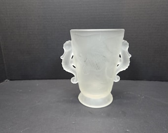 Barolac Art Deco Koi Goldfish Glass Vase Wavy Rim Josef Inwald Czech - Etsy