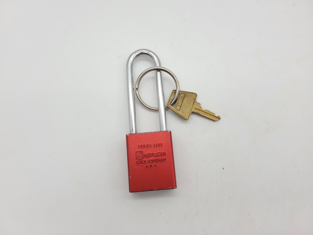 American Lock Company 1105 Long Shackle Aluminum Padlock With Key Works ...
