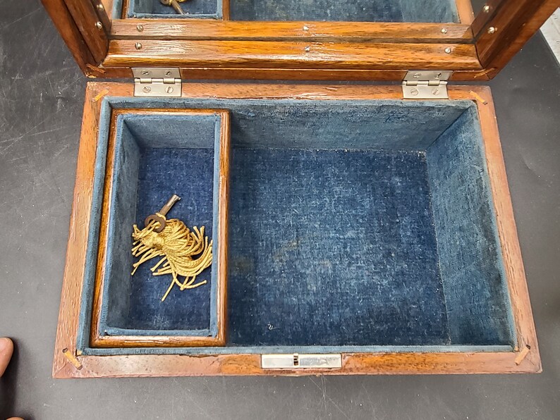 Fancy Antique Wood Box With Fancy Floral Inlay W/ Key - Etsy