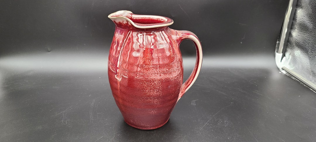 Vintage Pottery Ox Blood Pitcher 8" MINT - Etsy