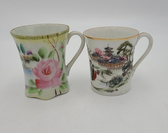 Japanese Hand Painted Tea Cups - Etsy