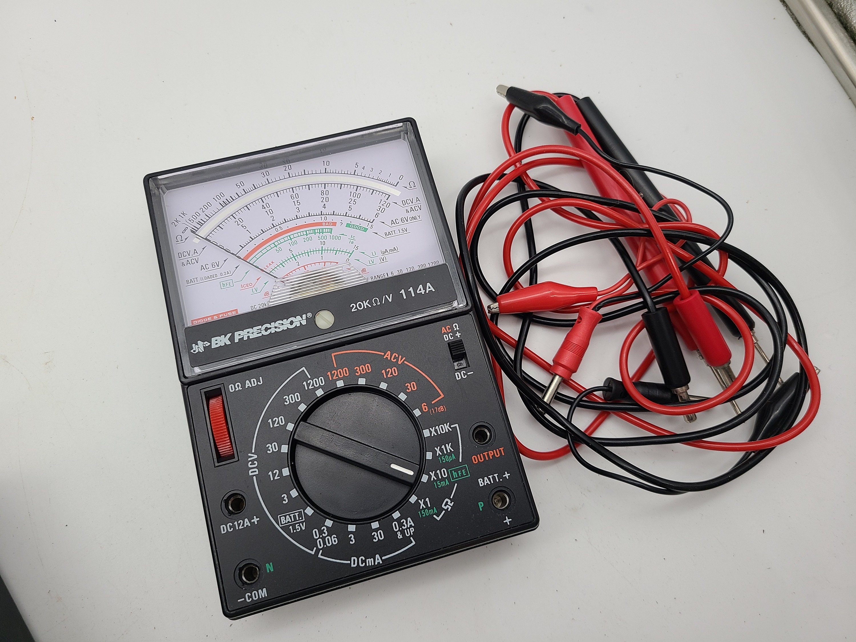 BK Precision 114A Vintage Multi Meter Volt Amp Meter W/ Probes - Etsy