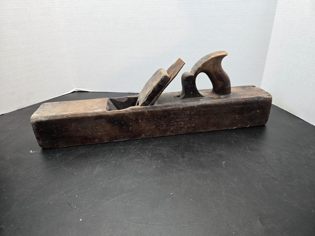 Antique Wood Block Wood Plane 20 Inch Long W/ Iron Blade - Etsy