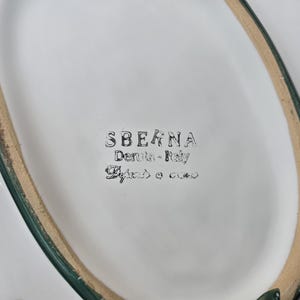 Sberna Deruta Hand Painted Pottery Serving Bowl With Bird Pattern 12 X ...