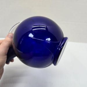 Antique Cobalt Blue Decanter Tilt Ball Pitcher by Cambridge W/stopper ...