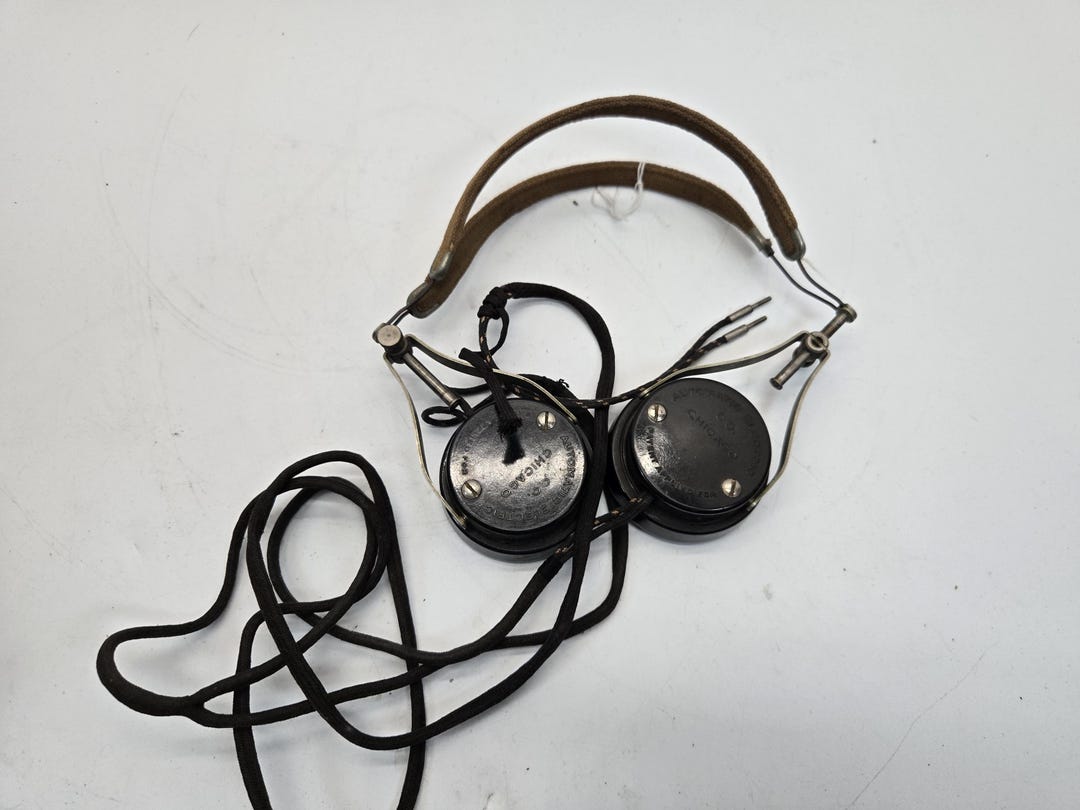 Antique 1930s Automatic Electric Bakelite Headphones Early Telegraph ...