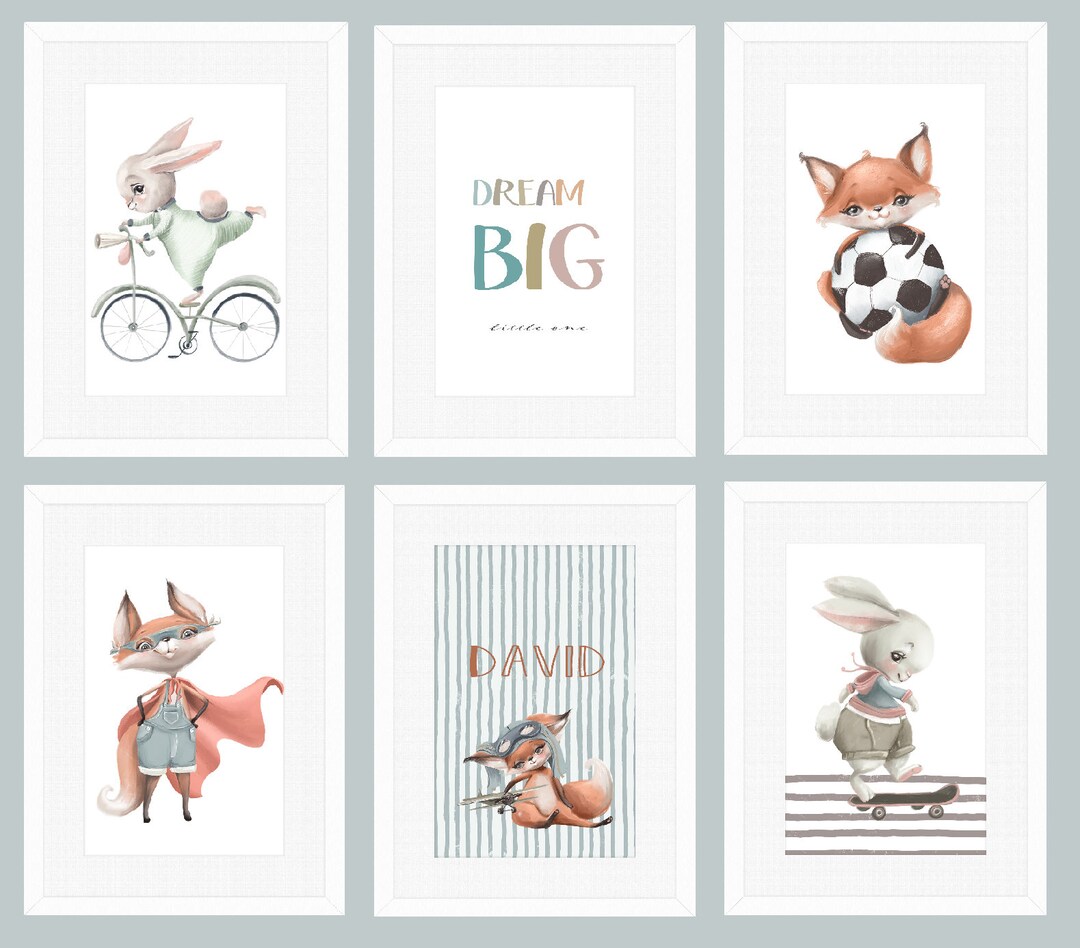 Poster Set, Baby Room, My Little Boy Collection Set of 6 Posters - Etsy