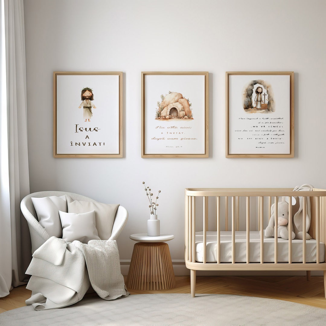 Isus a Inviat 3 Set Tablou Pentru Copii - Etsy