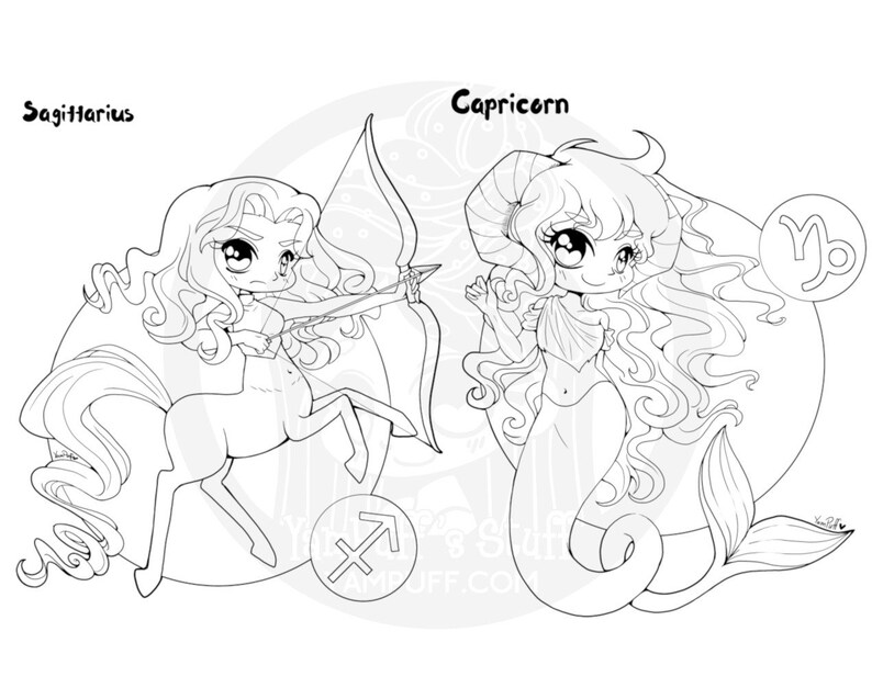 Yampuff Food Chibi Girls Coloring Pages Sketch Coloring Page