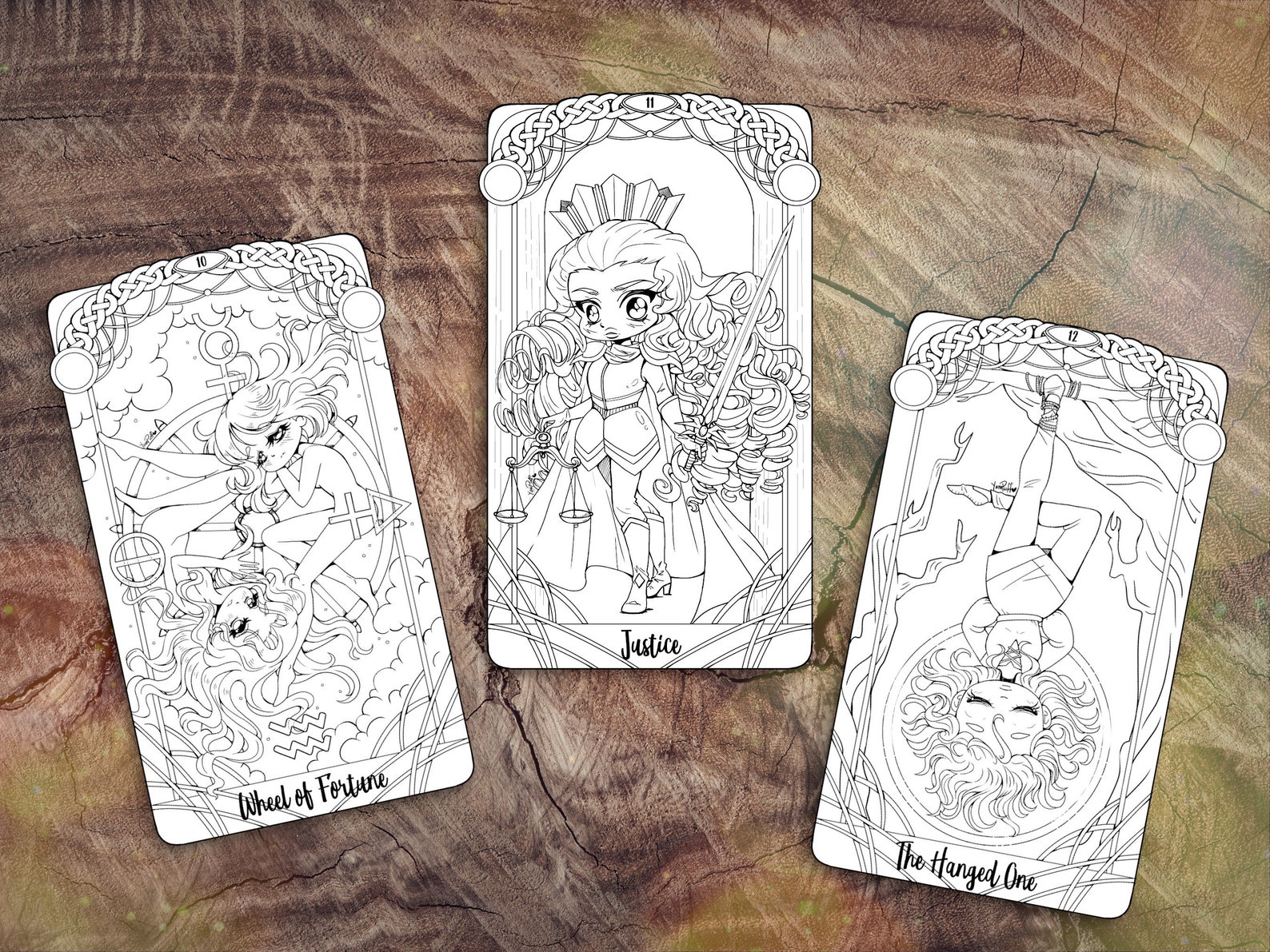 Yampuff's Chibi Tarot A Digital Coloring Ebook of the - Etsy