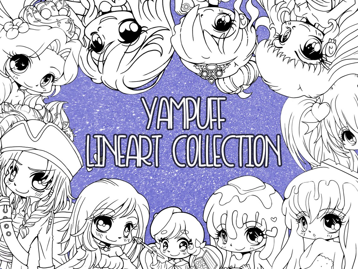 Yampuff Lineart Collection - 150+ Linearts - Instant Digital Download ...