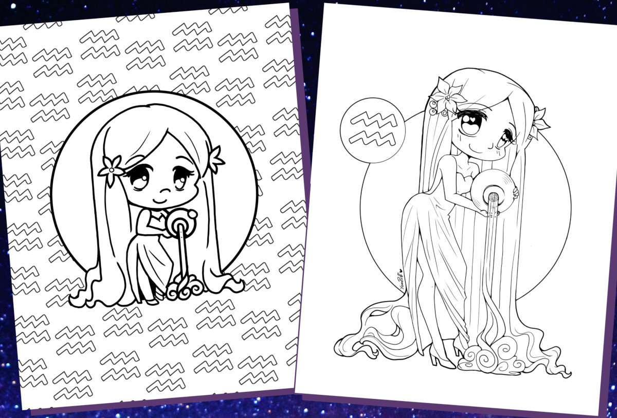 The Chibi Zodiac by YamPuff 26 Linearts Digital Coloring | Etsy The Chibi Zodiac by YamPuff 26 Linearts Digital Coloring | Etsy