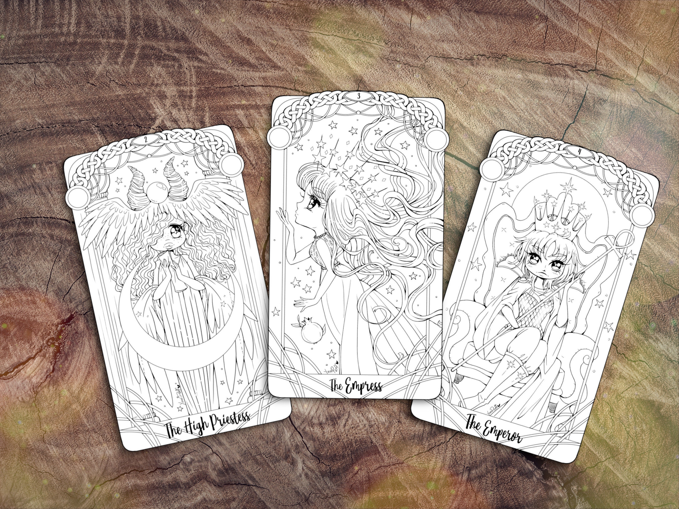 Yampuff's Chibi Tarot A Digital Coloring Ebook of the - Etsy