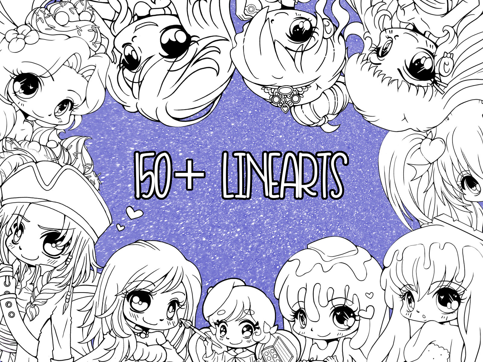 Yampuff Lineart Collection - 150+ Linearts - Instant Digital Download ...