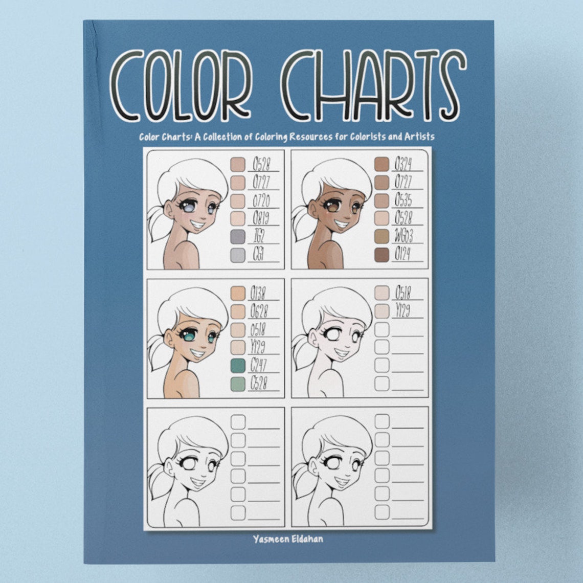 Coloring Practice Pages: Digital Color Charts for Artists (digital ...