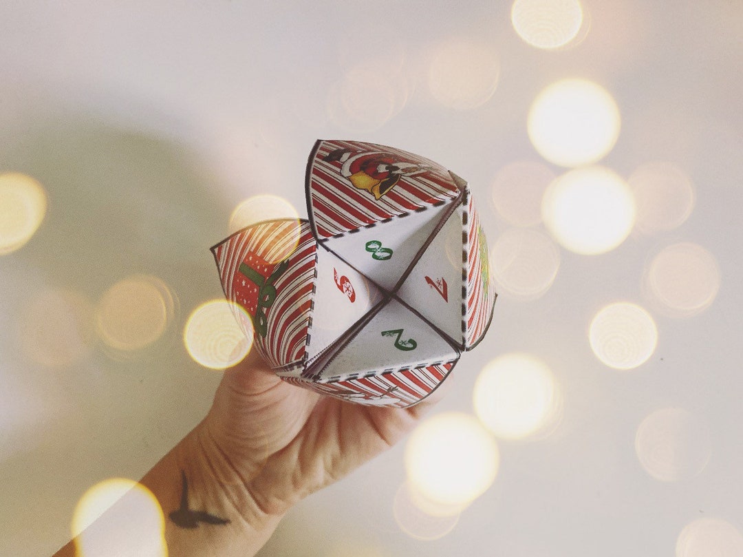 INSTANT Christmas Elf Santa Fortune Teller Game Party Favor Classroom ...